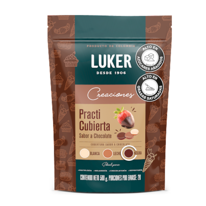 Libra De Cobertura Sabor A Chocolate Negro Marca Luker