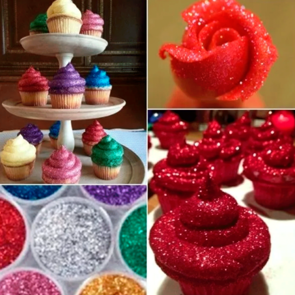 Escarcha Comestible Edible Glitter Roja Decorar Alimentos – Panchis Cakes