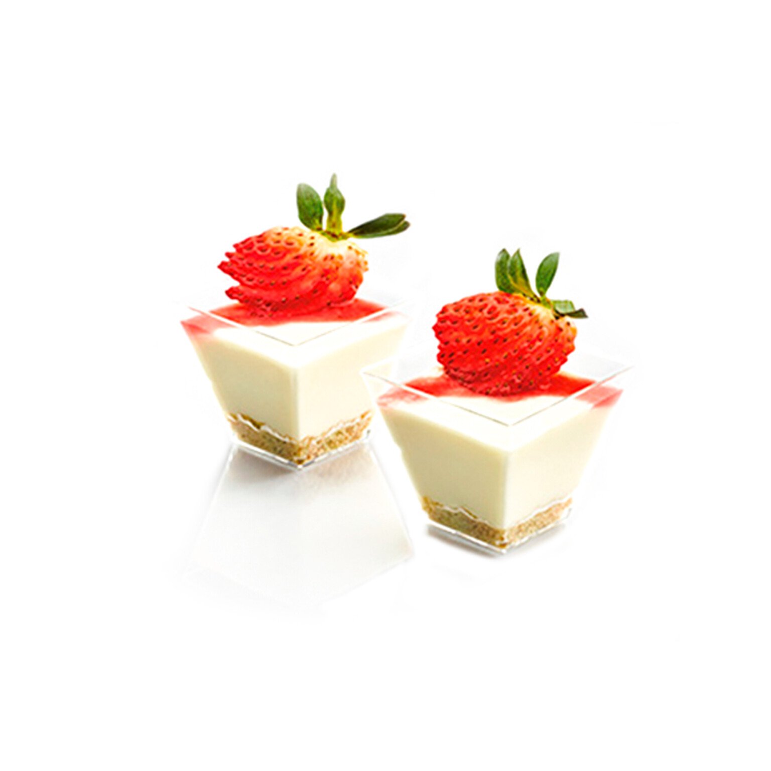 24 Copas Cuadrada Pequeñas Para Postres Plásticos Darnel 2 oz