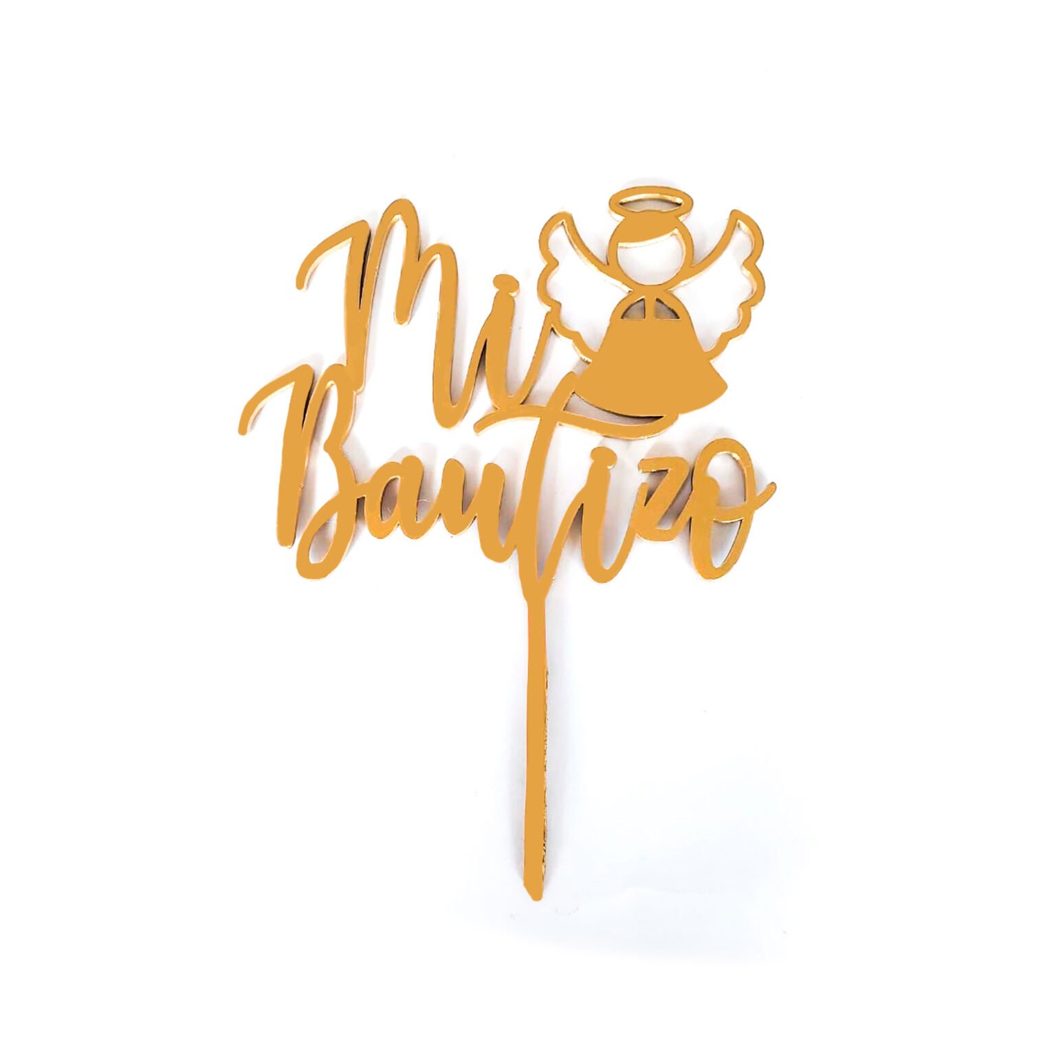 Topper Dorado Mi Bautizo – Panchis Cakes