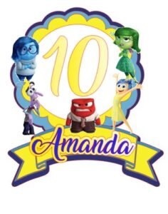 Combo Cake-Topper Intensamente + 15 Mini Topper – Panchis Cakes